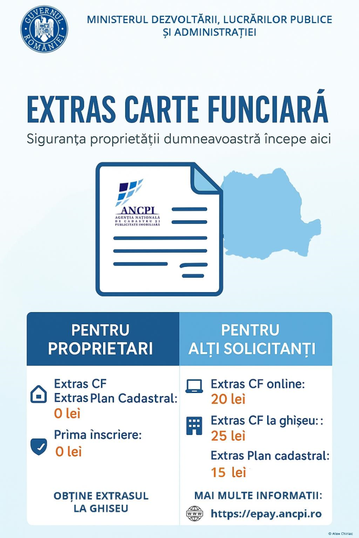 Extrase gratuite pentru proprietari – OCPI Brașov